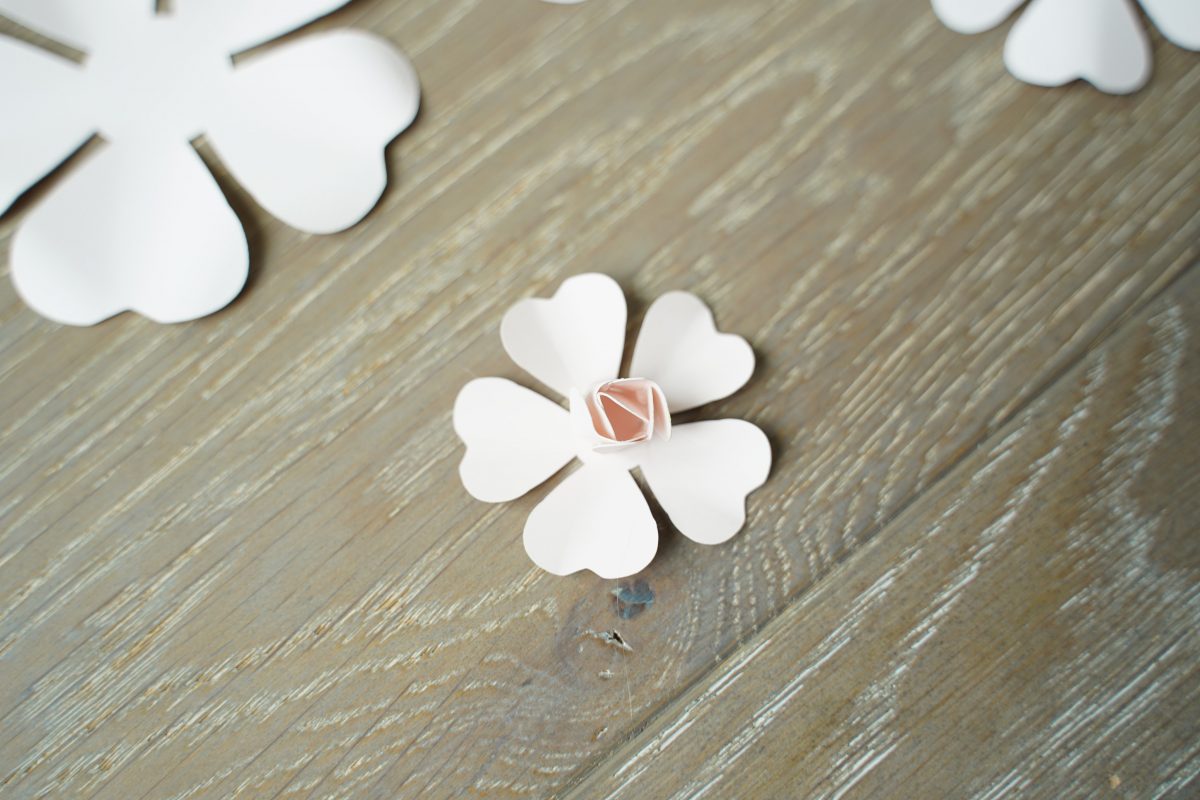Cardstock Paper Blooming Rose
