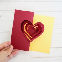 9 Pop Up Heart Cards with free templates