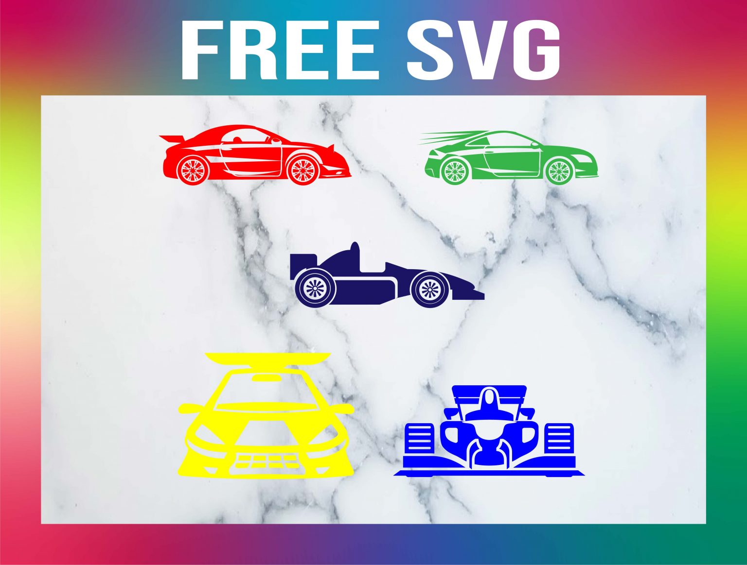 5 Free Race Car SVG