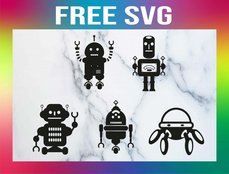 5 Free Robot SVG