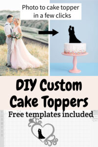 DIY wedding cake topper with FREE Templates