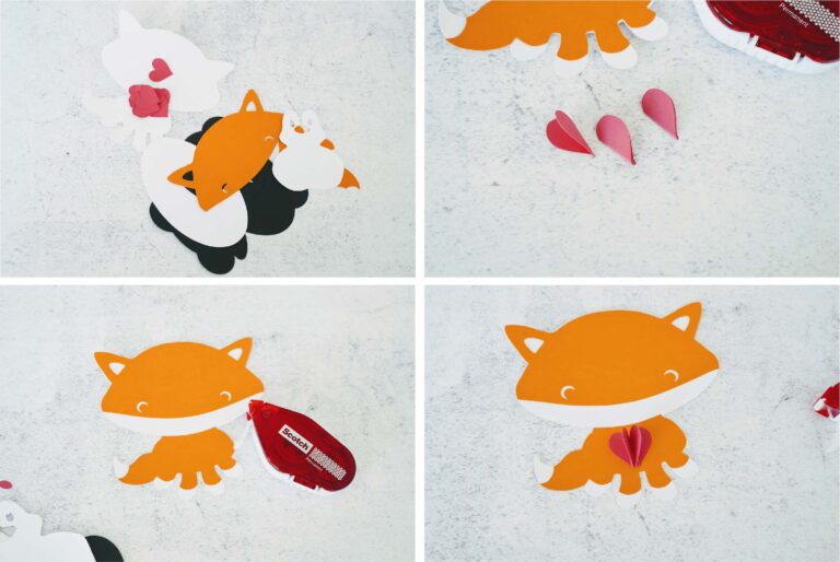 7 Heart Animal Crafts with free templates